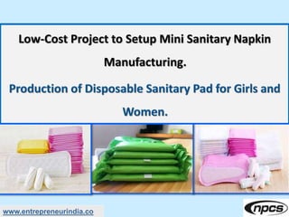 Low-Cost Project to Setup Mini Sanitary Napkin Manufacturing ...