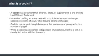 Codicils | PPTX