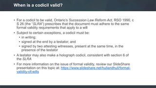Codicils | PPTX