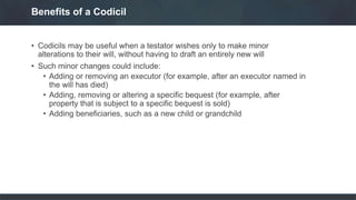 Codicils | PPTX