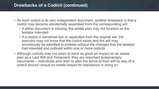 Codicils | PPTX