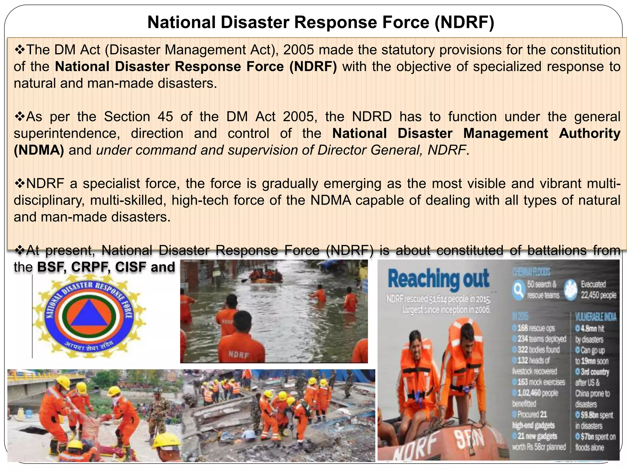 Regional and International organizations in Disaster Management | PPTX
