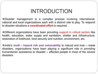 Regional and International organizations in Disaster Management | PPTX