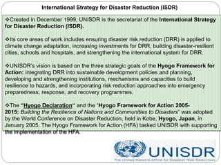Regional and International organizations in Disaster Management | PPTX