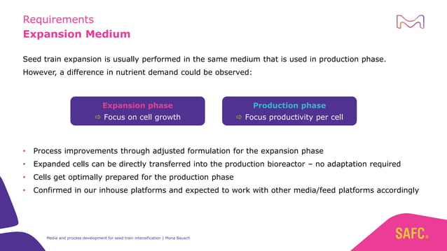 Media and Process Development for Seed Train Intensification | PPT