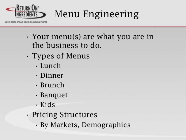 Effective Menu Engineering For Your Food & Beverage Menus