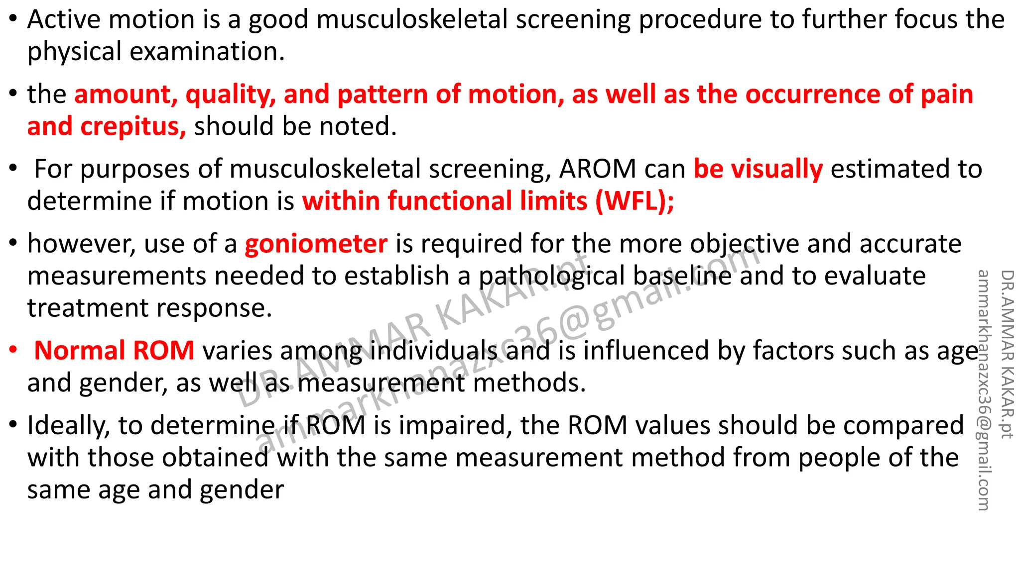musculoskeletal system /orthopedic examination | PPTX