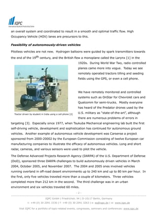 Autonomous Vehicle Navigation | PDF