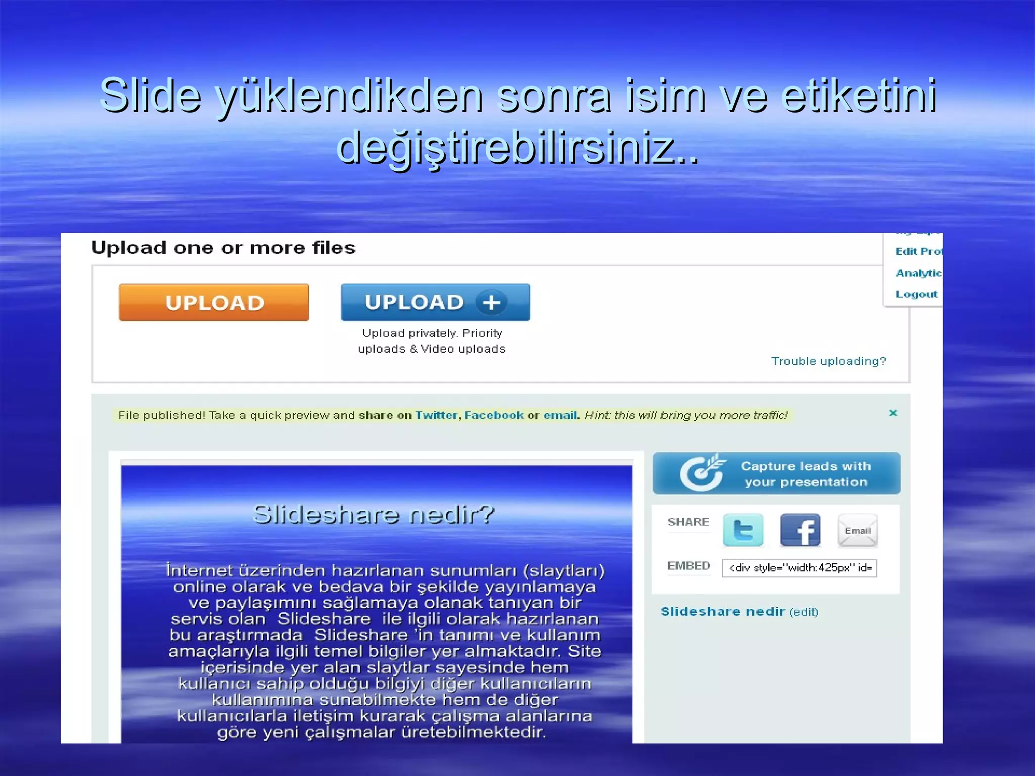 Slideshare nedir | PPT