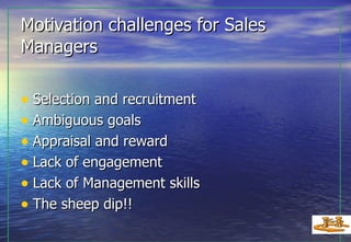 Motivation for sales managers Part 1 | PPT