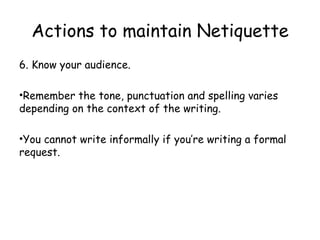 Slideshare netiquette p5 | PPT