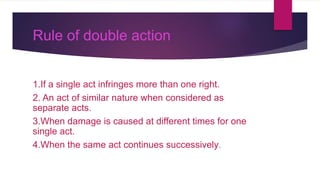Rule of double action | PPTX