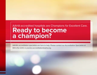 AAHA Top 10 Reasons to Become Accredited | PPT