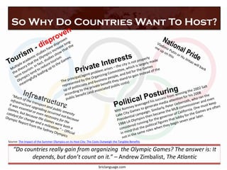 Economics of the Olympics | PDF