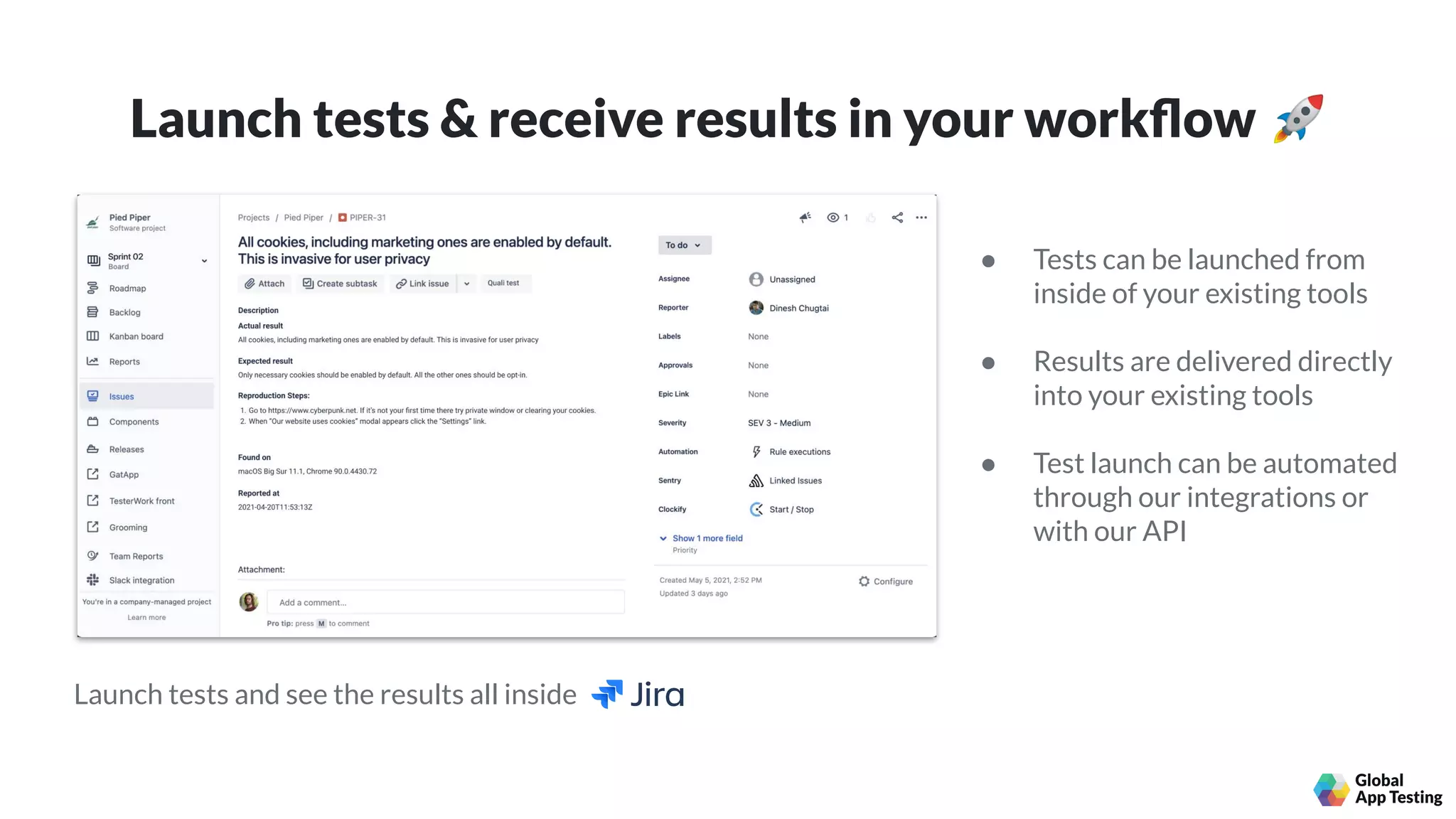 Global App Testing On Demand Qa Test Execution Platform Ppt