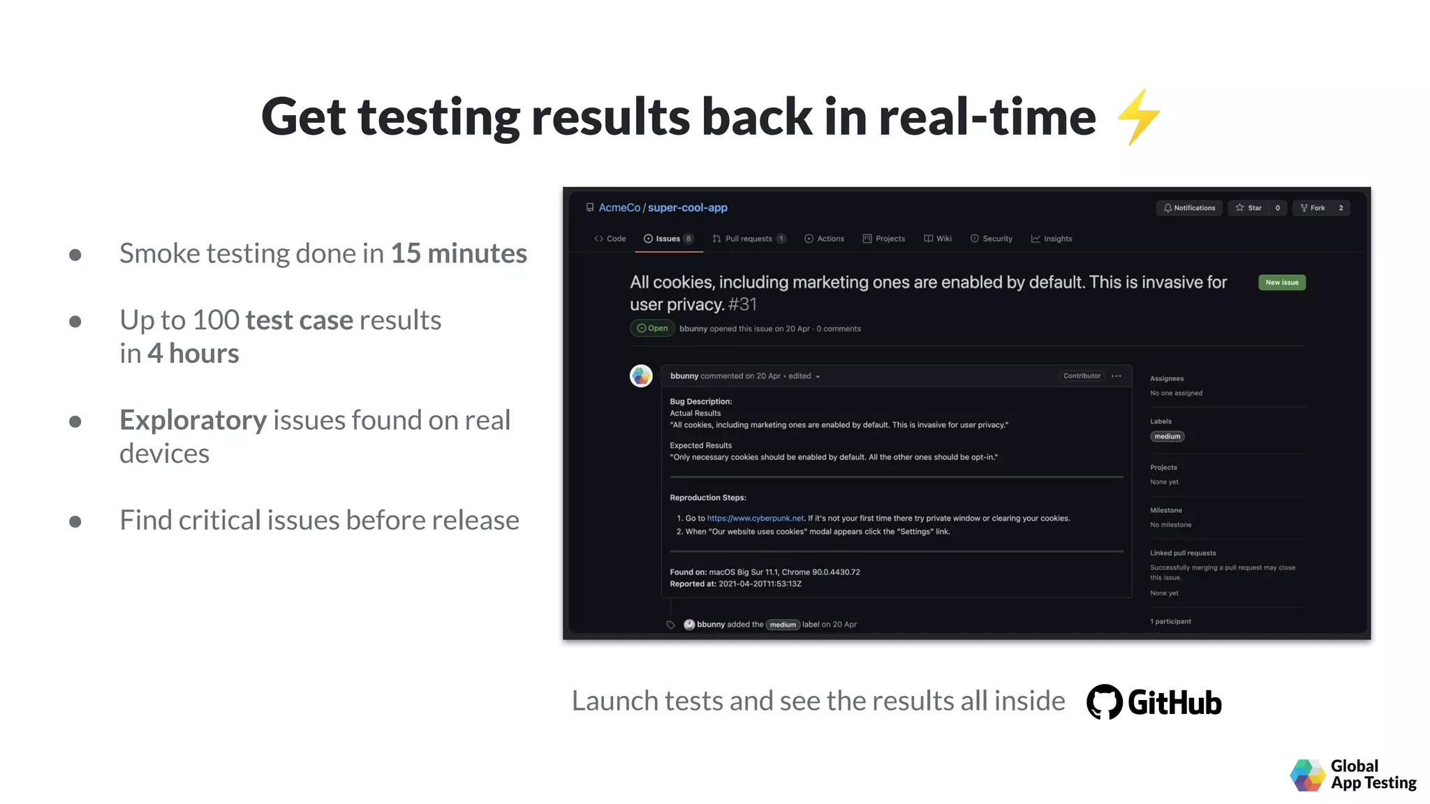 Global App Testing On Demand Qa Test Execution Platform Ppt