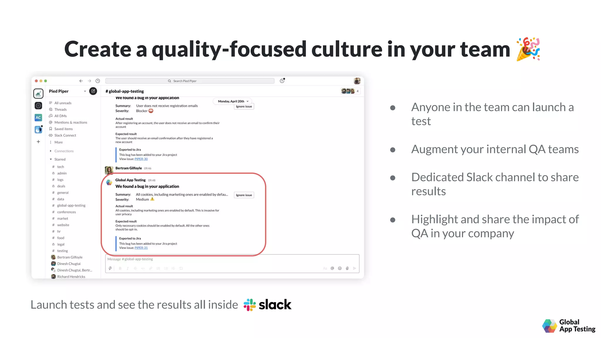 Global App Testing On Demand Qa Test Execution Platform Ppt