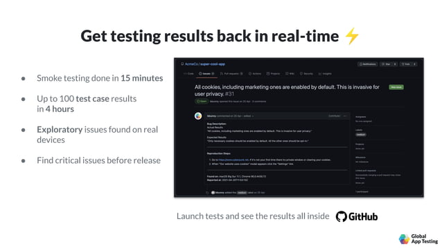 Global App Testing: On-Demand QA Test Execution Platform | PPT