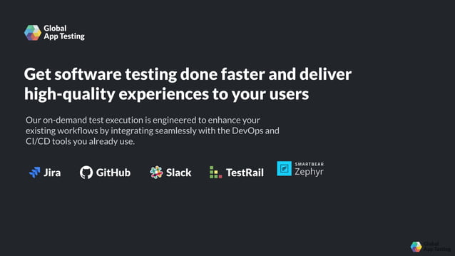 Global App Testing On Demand Qa Test Execution Platform Ppt