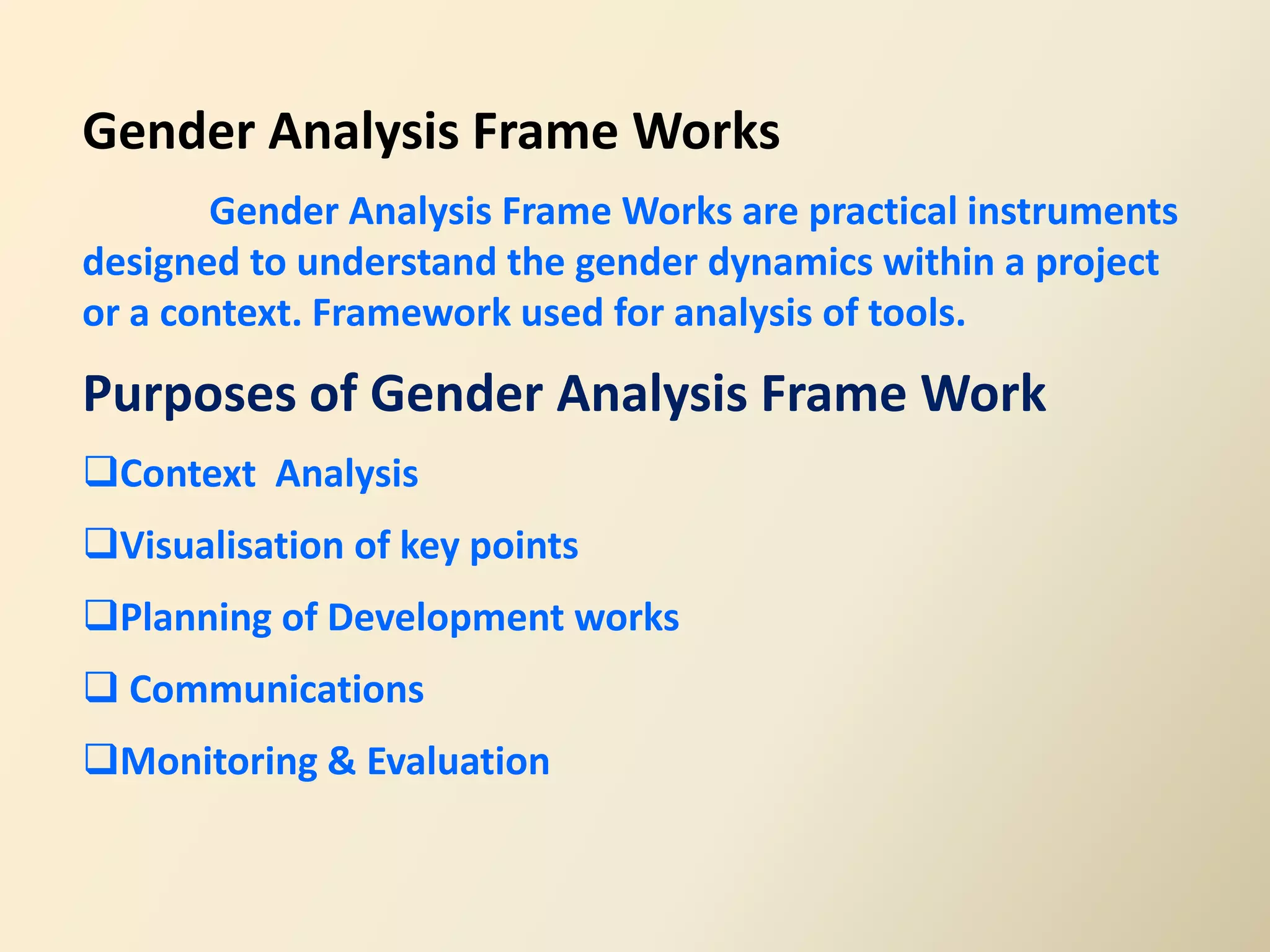 Slide share on gender analysis | PDF