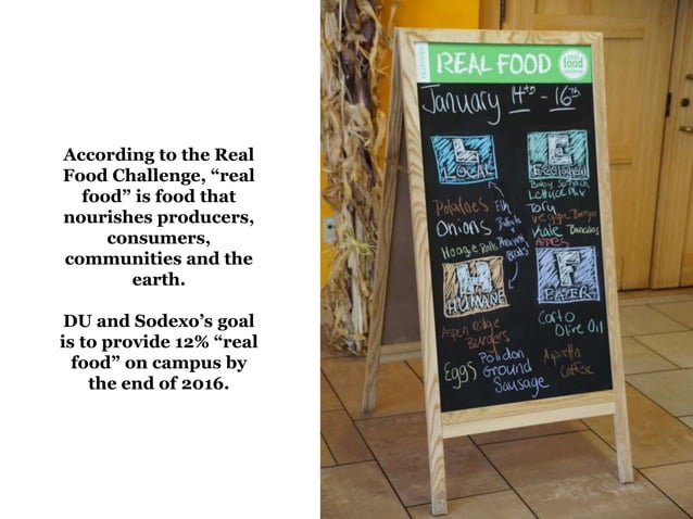 DU campus lacking healthy food choices | PPT
