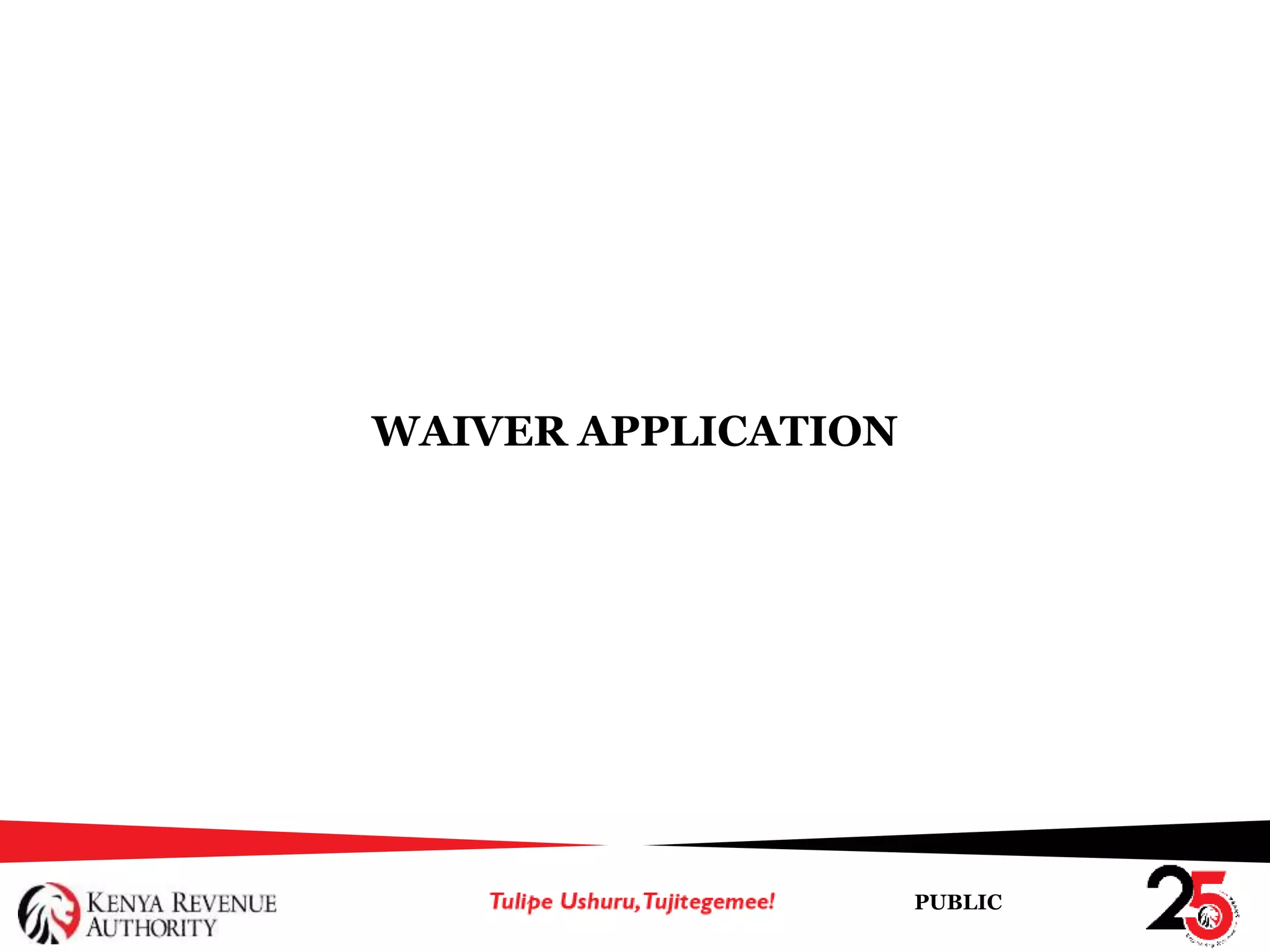 Waiver Application | PPT