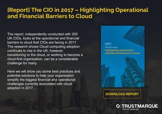 Overcoming Operational & Financial Barriers to Cloud | PPT