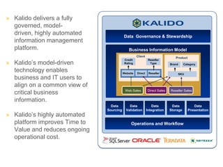 Kalido Agile Data Warehouse and Master Data Management | PPT