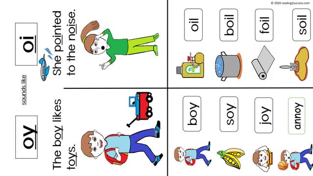 How to teach first graders at home - special vowel pairs oy and oi | PDF