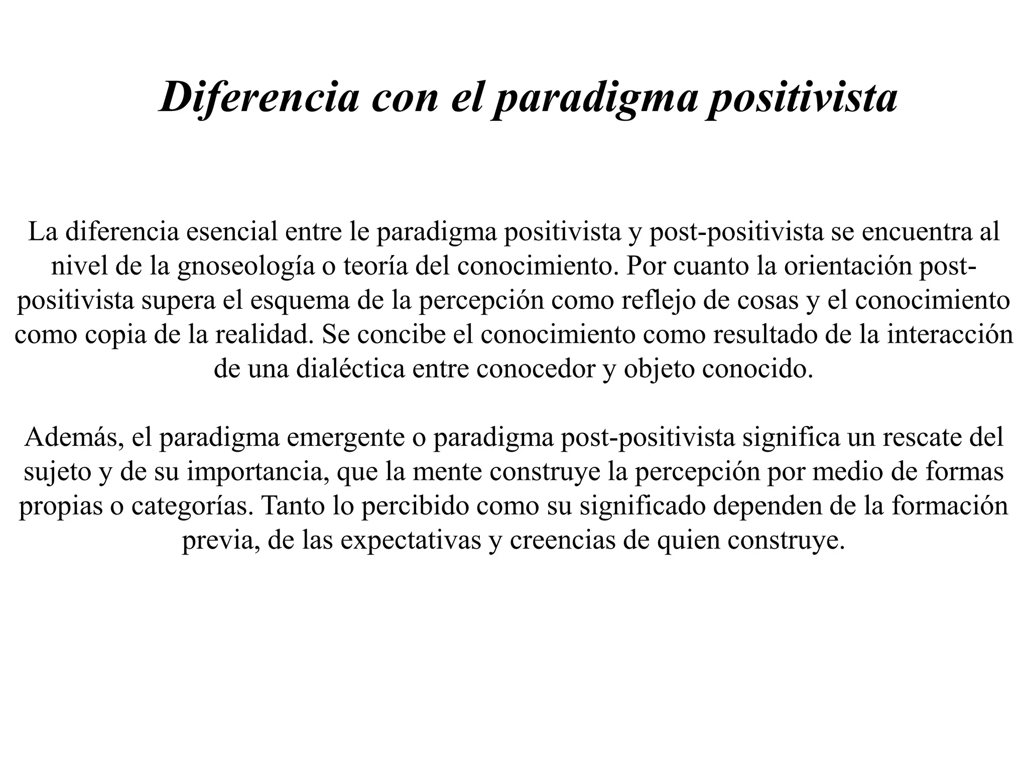 Paradigma Postpositivista | PDF