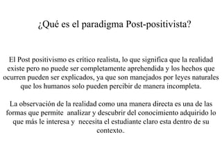 Paradigma Postpositivista | PDF
