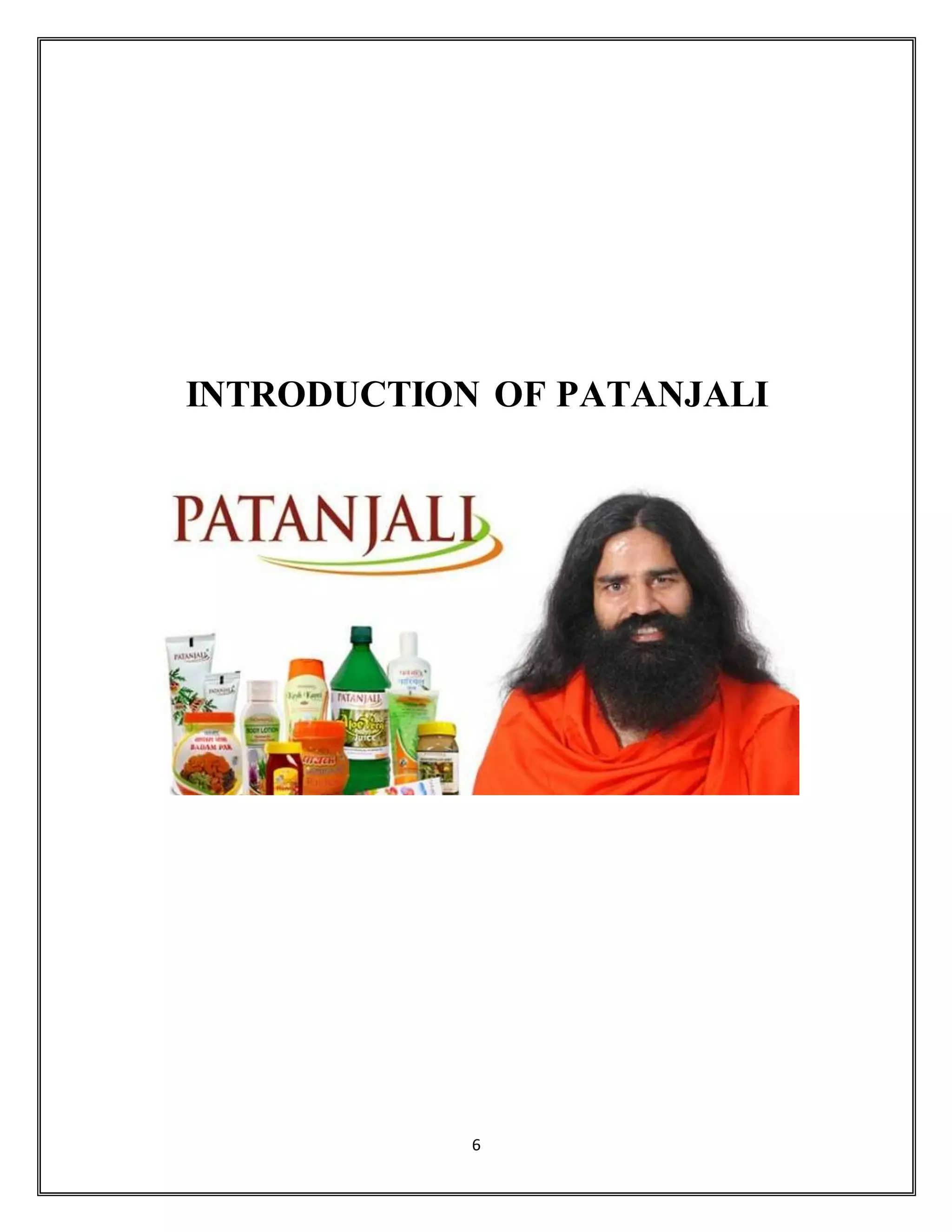 Major Project on Consumer Perception of Patanjali Products | DOCX