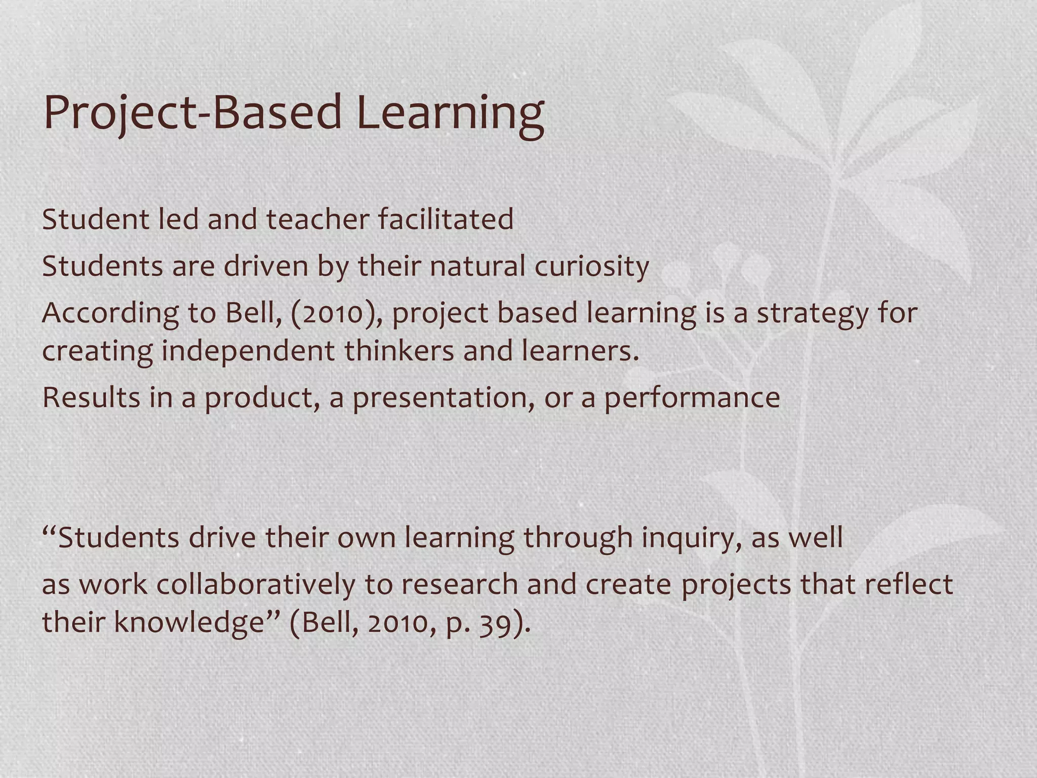 Problem-Based vs. Project Based Learning | PPTX