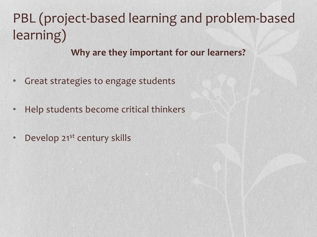 Problem-Based vs. Project Based Learning | PPTX