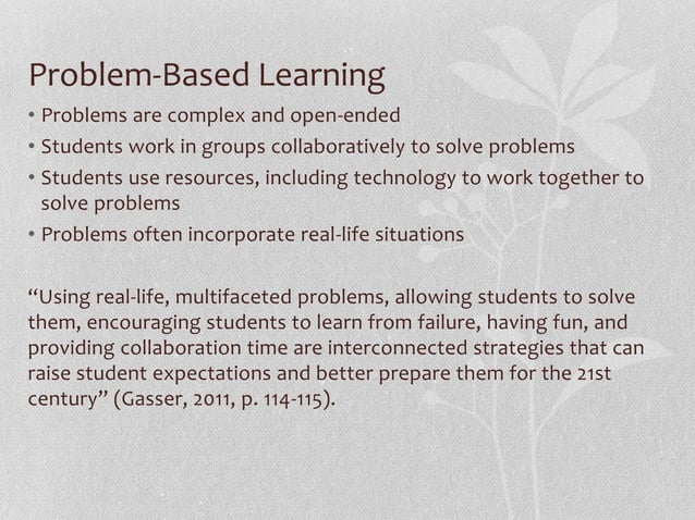 Problem-Based vs. Project Based Learning | PPTX