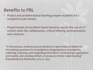 Problem-Based vs. Project Based Learning | PPTX