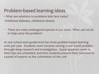 Problem-Based vs. Project Based Learning | PPTX