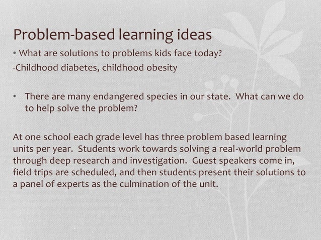 Problem-Based vs. Project Based Learning | PPTX