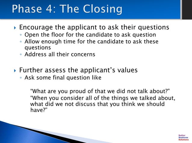 Slide share phases of an interview | PPTX | Resume Writing and Advice ...