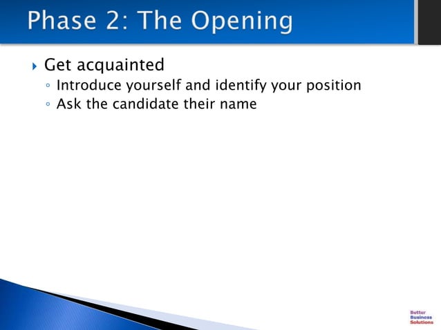 Slide share phases of an interview | PPTX | Resume Writing and Advice ...