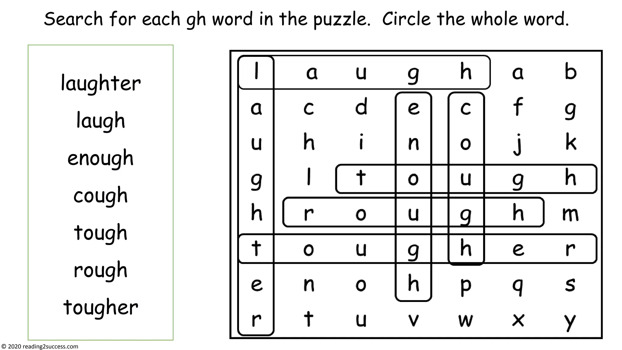 How to teach kids #gh & #ph words. They make the same sound as letters ...