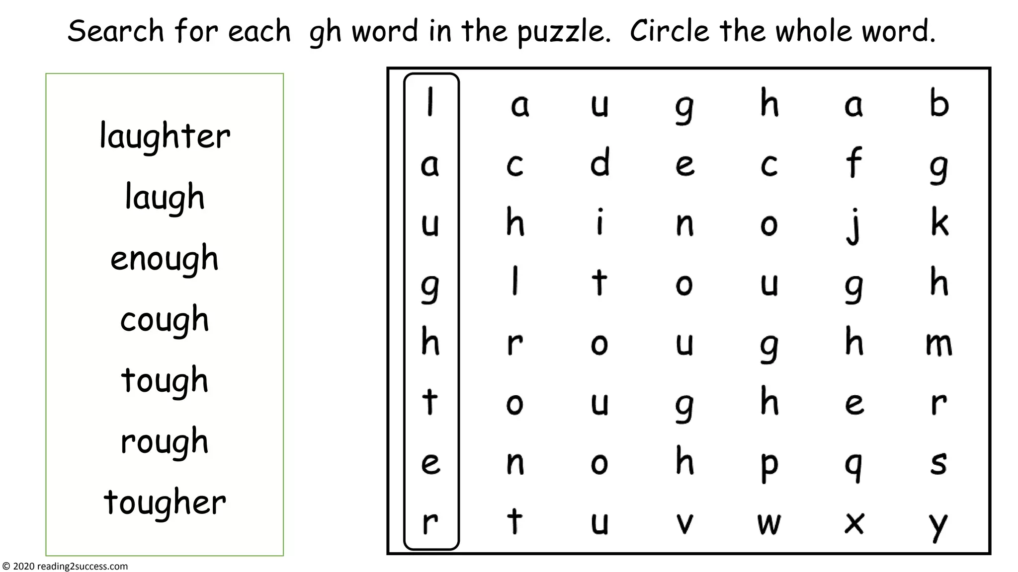 How to teach kids #gh & #ph words. They make the same sound as letters ...