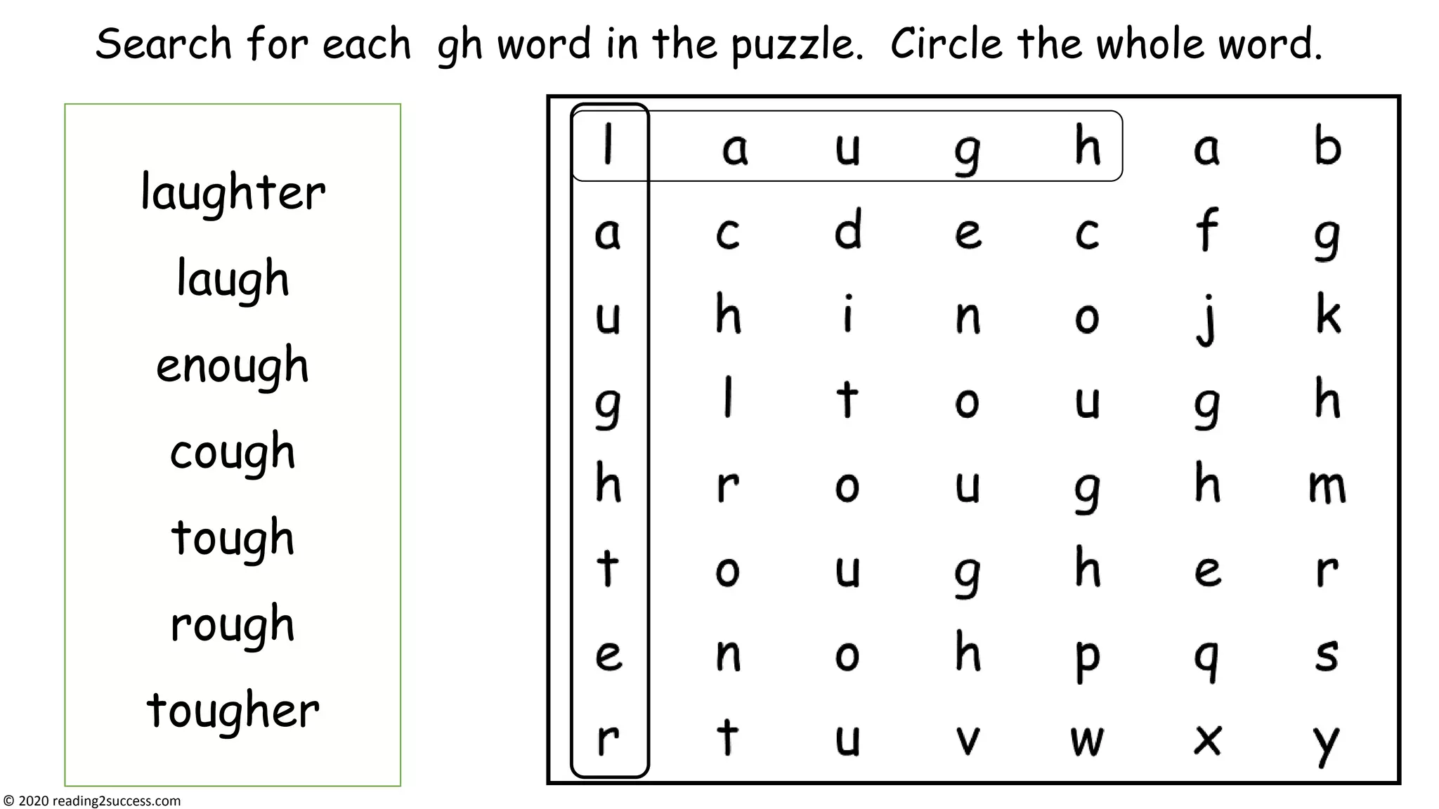 How to teach kids #gh & #ph words. They make the same sound as letters ...