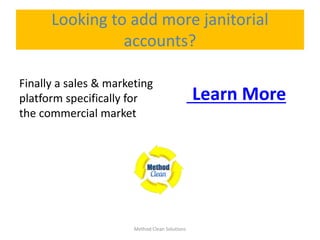 How To Create Janitorial Sales Leads | PPT