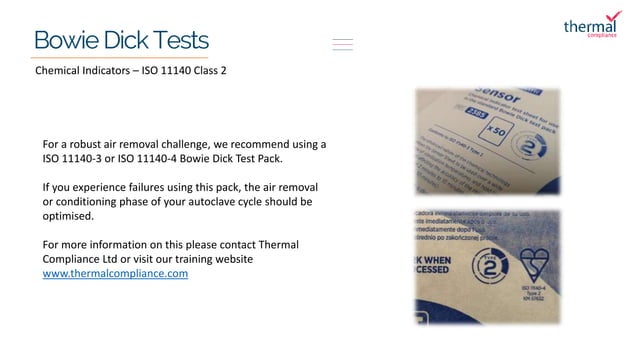 Bowie Dick Tests - Failure Modes and Specification | PPTX
