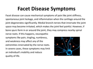 Facet Disease Causes | PPTX