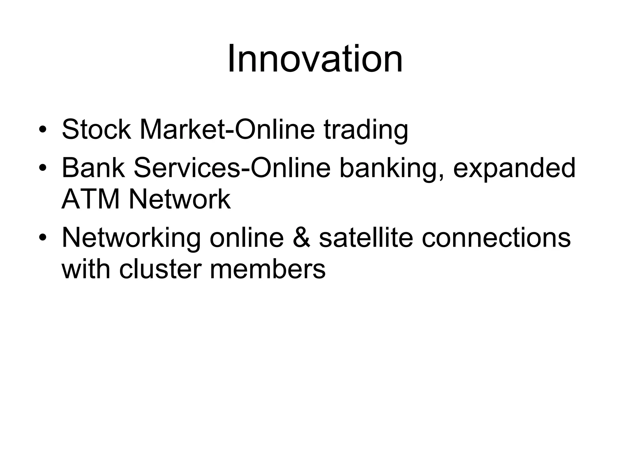 Financial Services Cluster | PPT