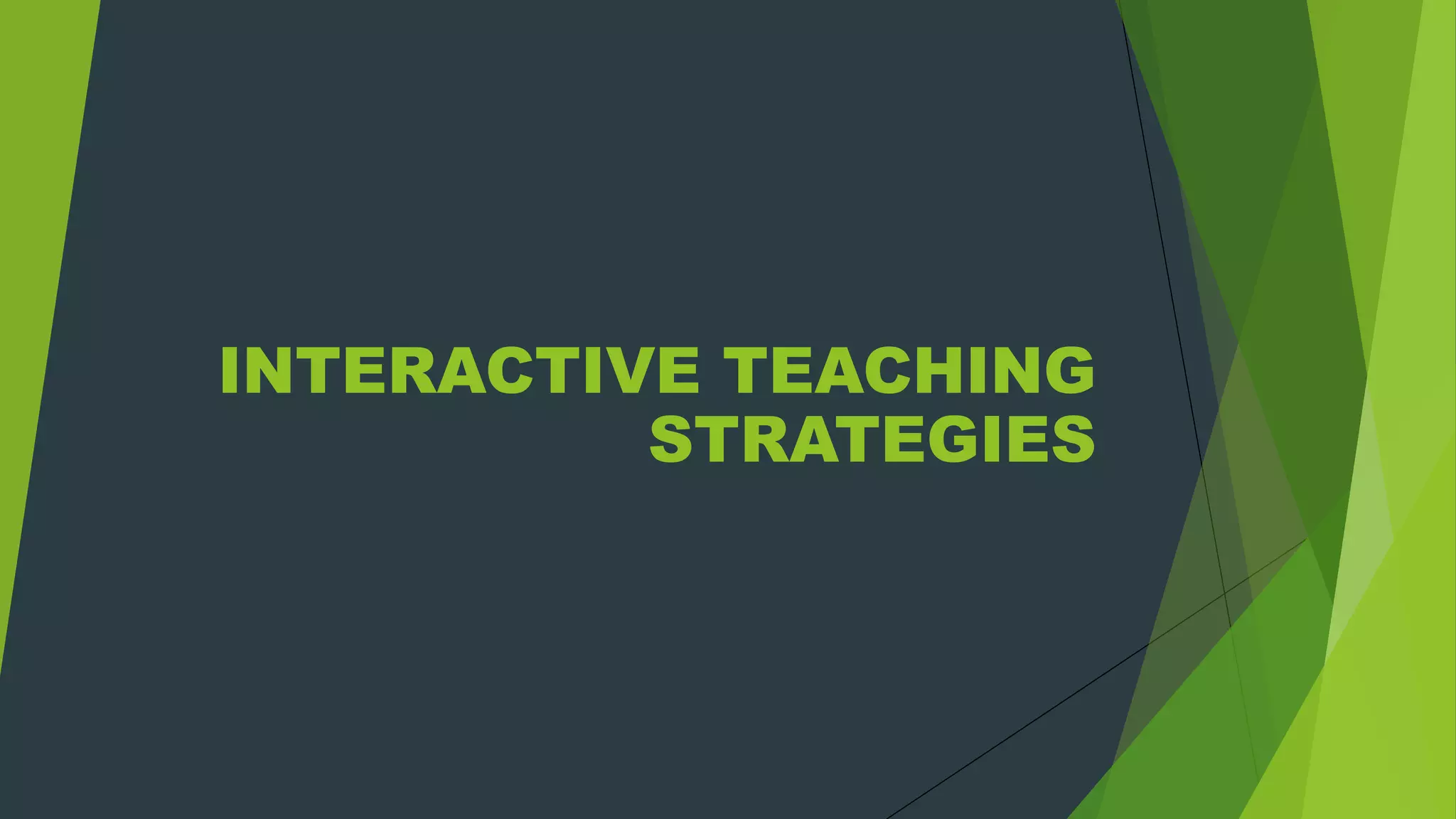 Teaching Strategies | PPTX