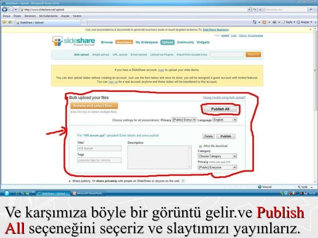 Slideshare Power Point Sunumu | PPT