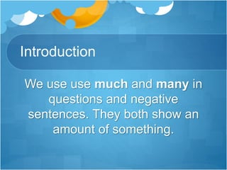 Much and Many | PPTX